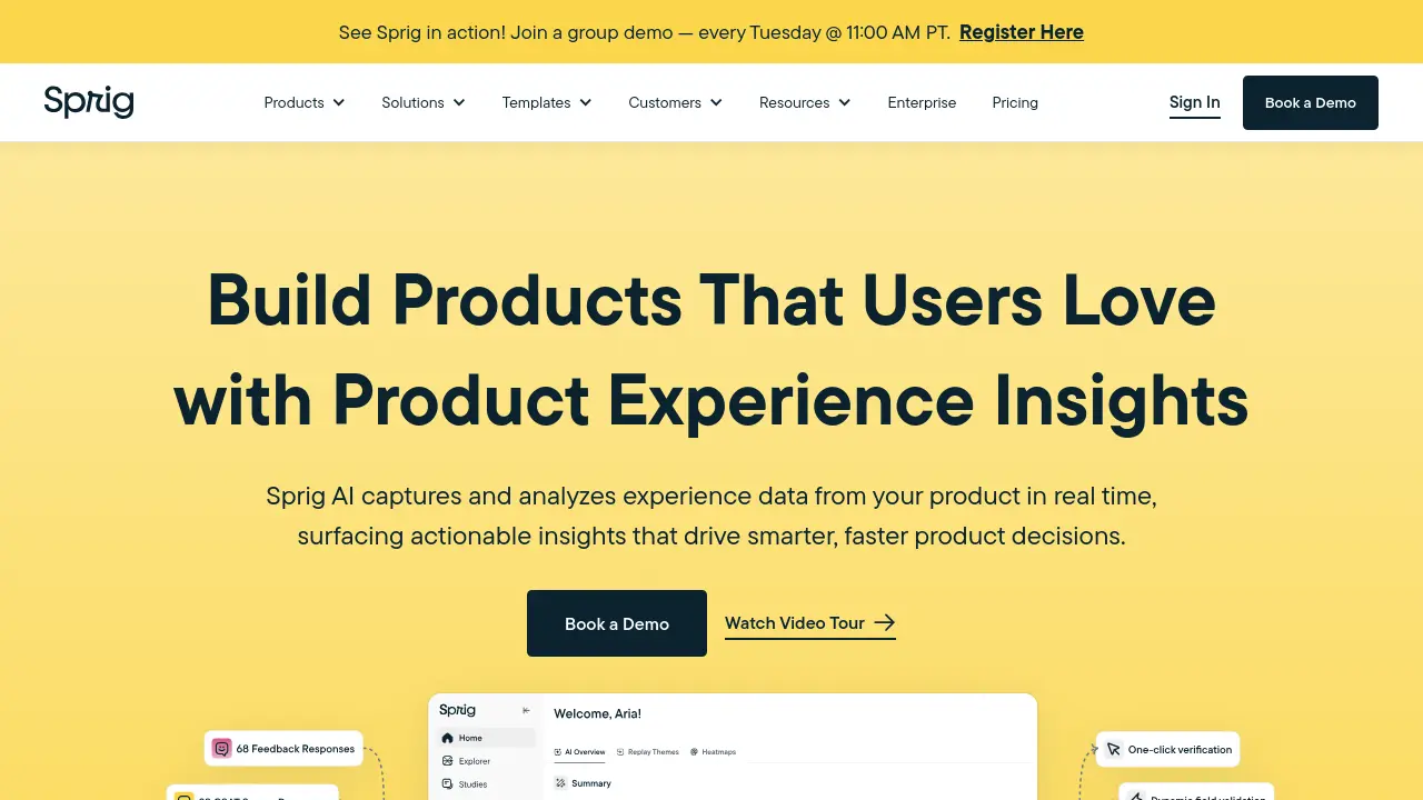Sprig - Build Products Users Love with Product Experience Insights