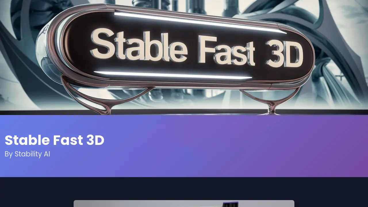 Stable Fast 3D - Transform single images into detailed 3D assets in ...