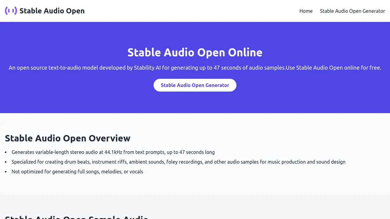 stableaudioopen.app - Open Source Text-to-Audio Generation for Audio ...