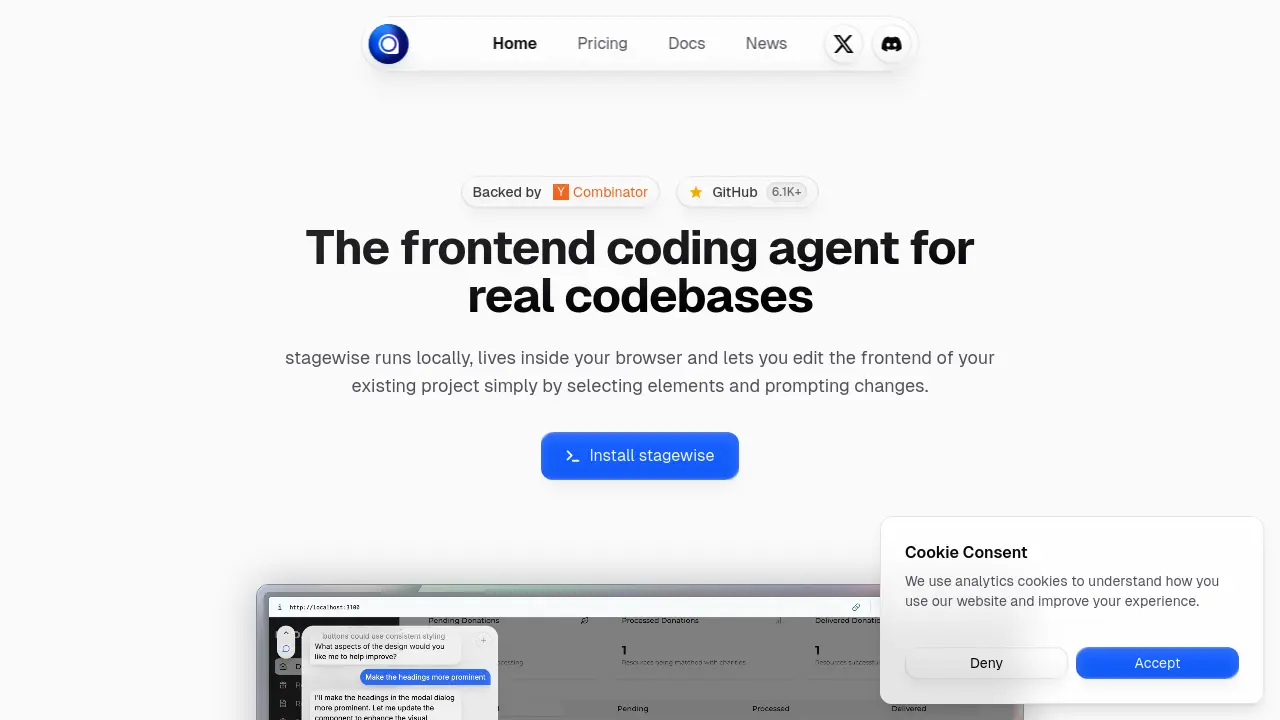 stagewise - AI-Powered Frontend Coding Agent for Real Codebases