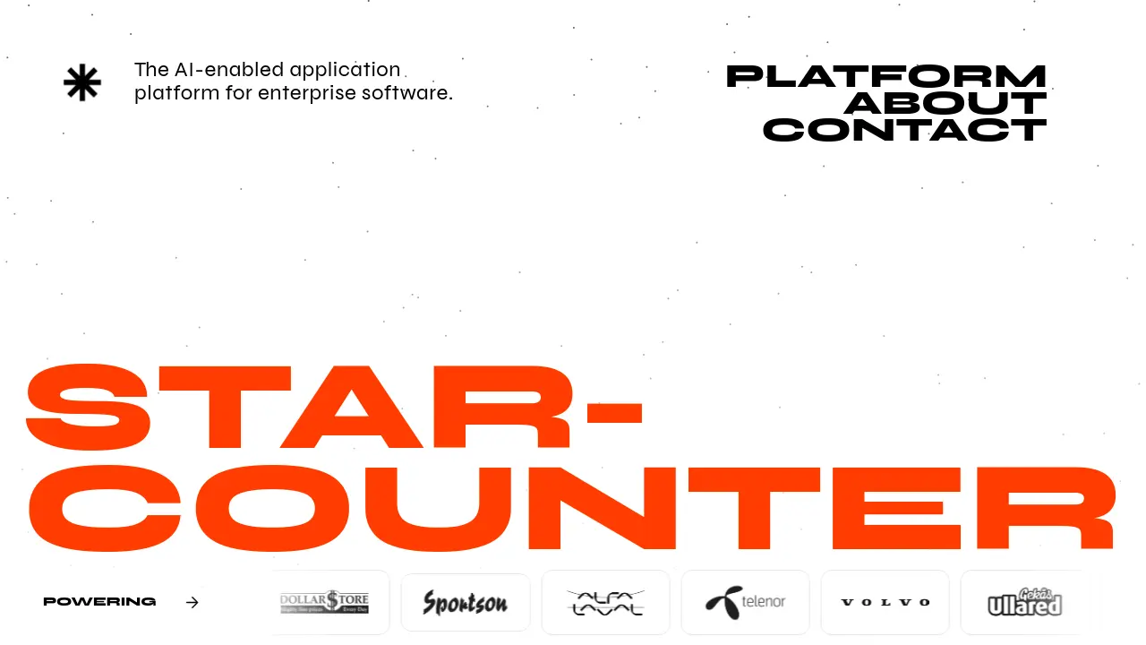 Starcounter - The AI-enabled application platform for enterprise software.
