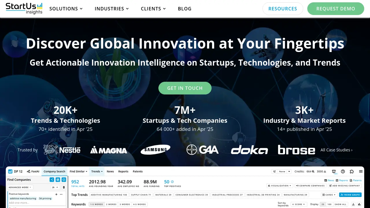 StartUs Insights - Discover Global Innovation at Your Fingertips