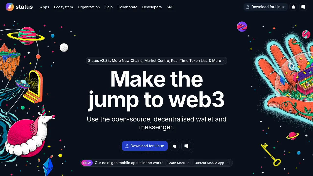 Status - Open-Source Decentralized Wallet and Messenger for Web3