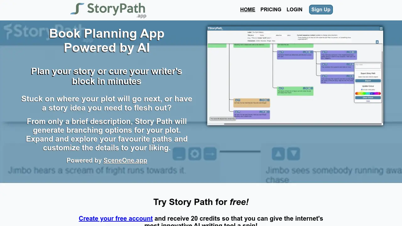 Story Path - Plan Your Story and Overcome Writer's Block with AI