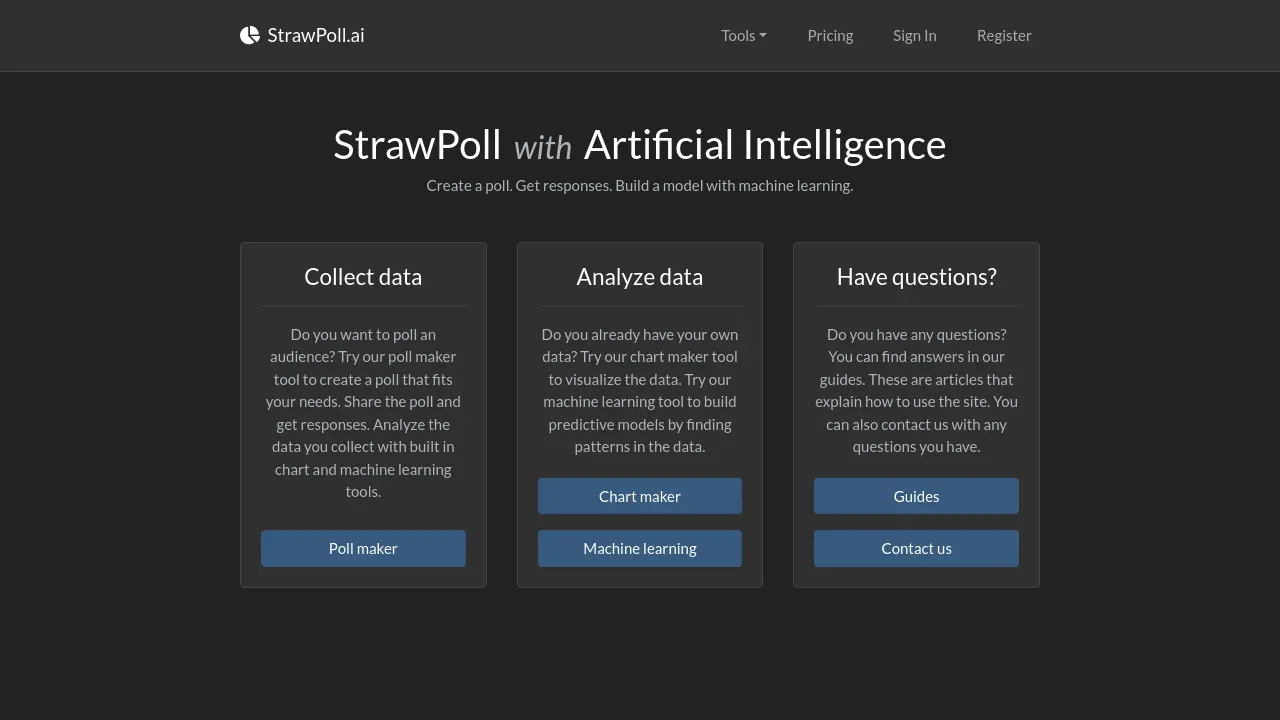 StrawPoll.ai - Create polls, analyze data, and build predictive models ...