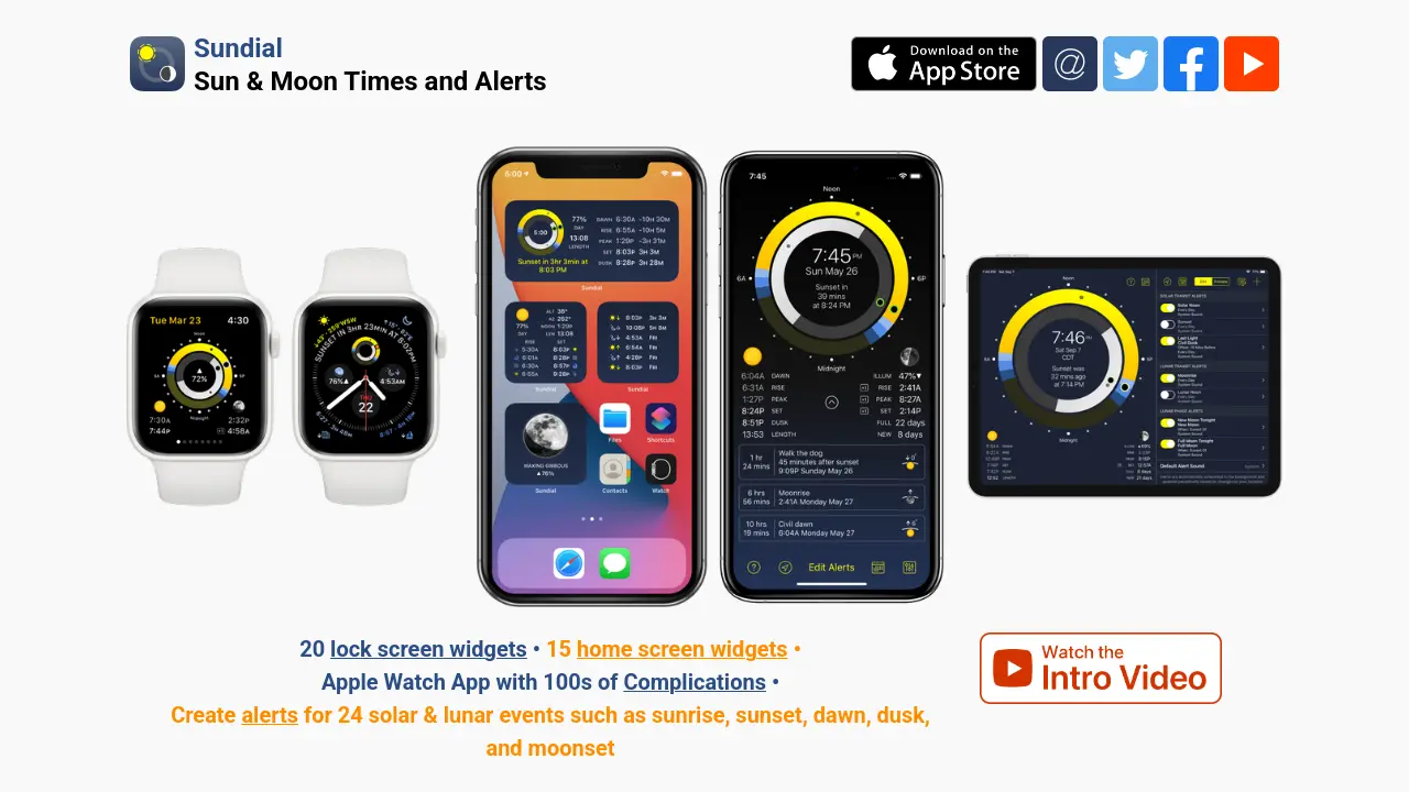 Sundial - Comprehensive Sun & Moon Times, Widgets, and Alerts for iOS ...