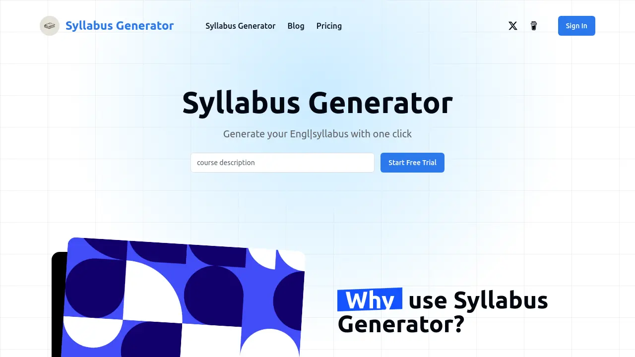 Syllabus Generator - Generate your syllabus with one click
