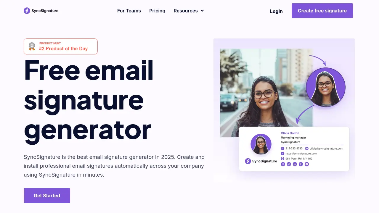 SyncSignature - Automated Email Signature and Headshot Generator for Teams
