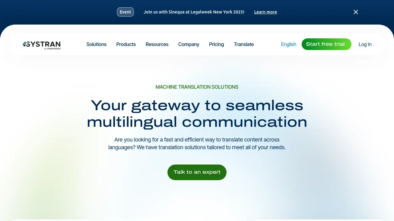 SYSTRAN Translate - Your gateway to seamless multilingual communication