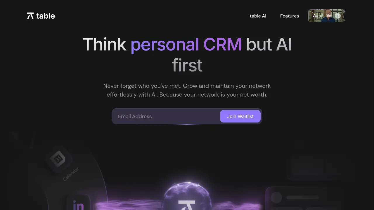 Table AI - Grow and maintain your network effortlessly with AI.