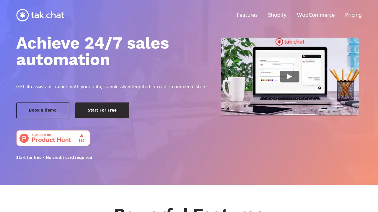 Tak Chat - Achieve 24/7 Sales Automation with AI