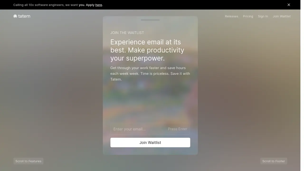 Tatem - Experience email at its best. Make productivity your superpower.