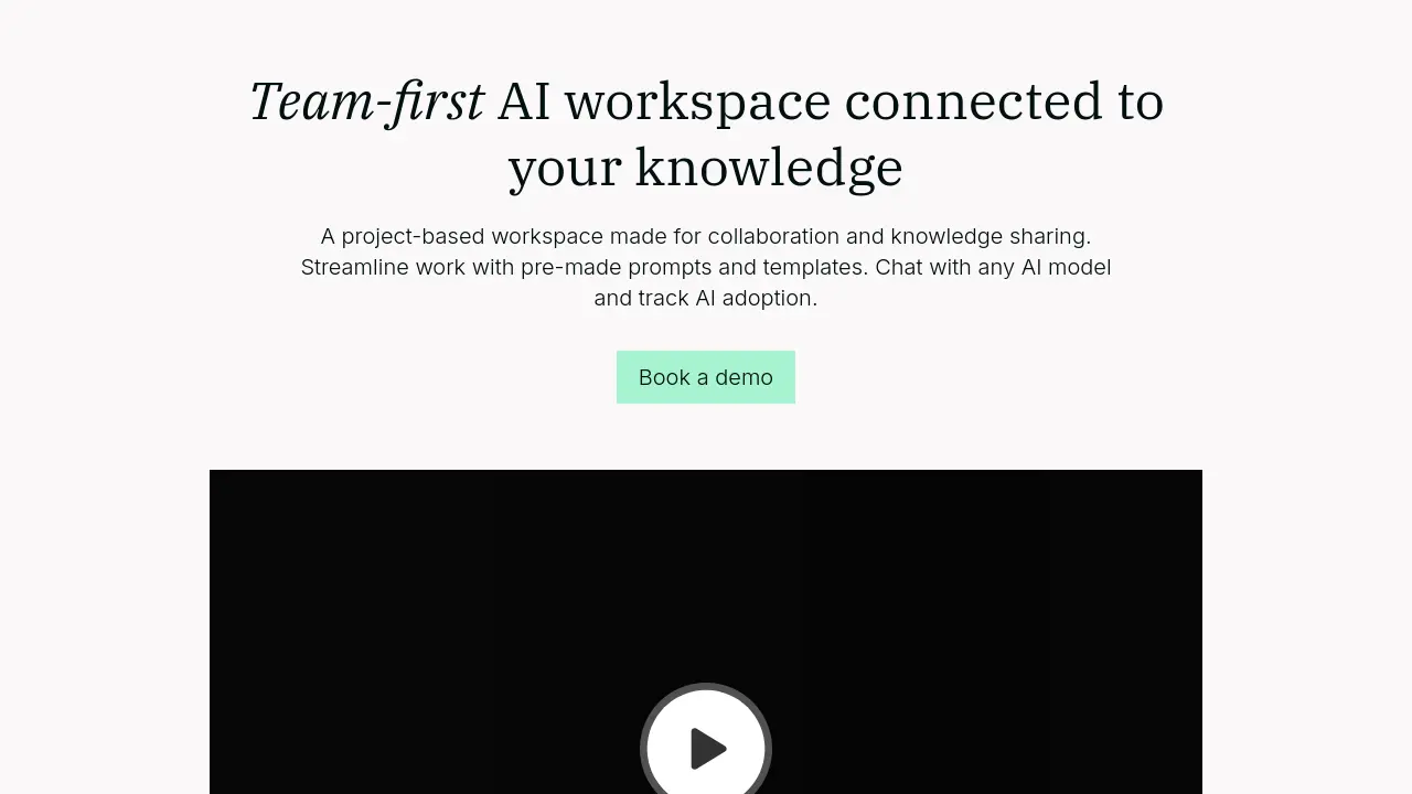 Team-GPT - Team-first AI workspace connected to your knowledge