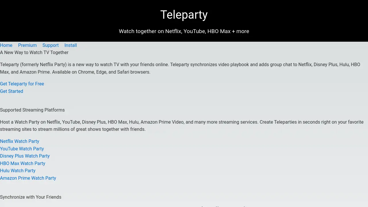 Teleparty - Watch together on Netflix, YouTube, HBO Max + more