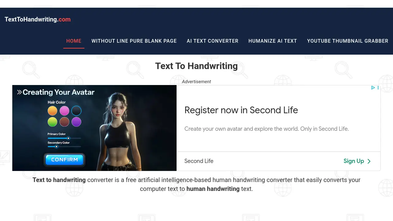 TextToHandwriting.com - Convert Computer Text to Human Handwriting