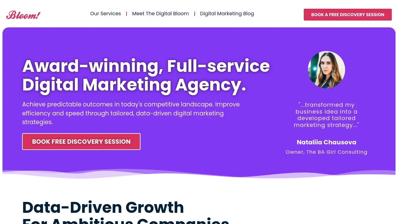 The Digital Bloom - Award-winning, Full-service Digital Marketing Agency.