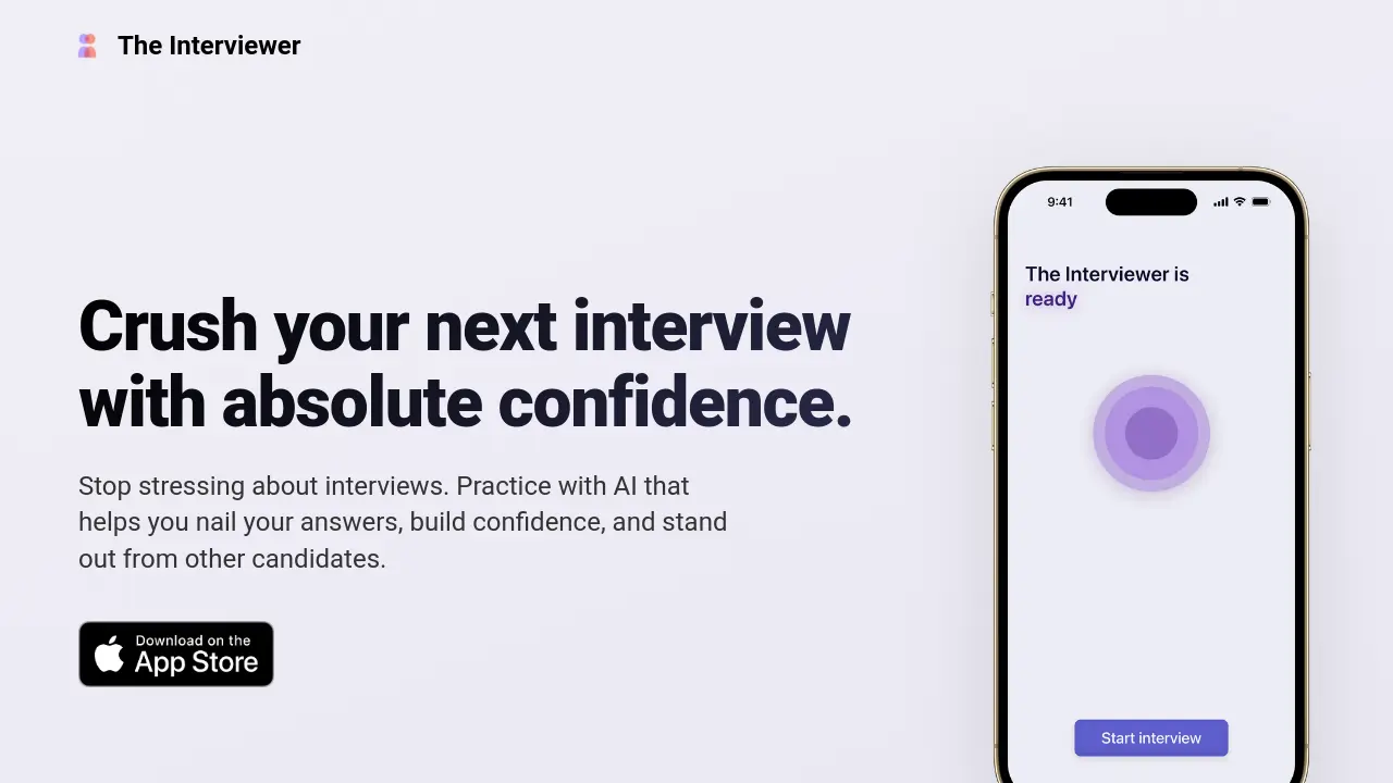 The Interviewer - Crush your next interview with absolute confidence.