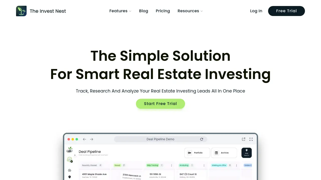 The Invest Nest - All-in-One Real Estate Investing Platform with AI ...