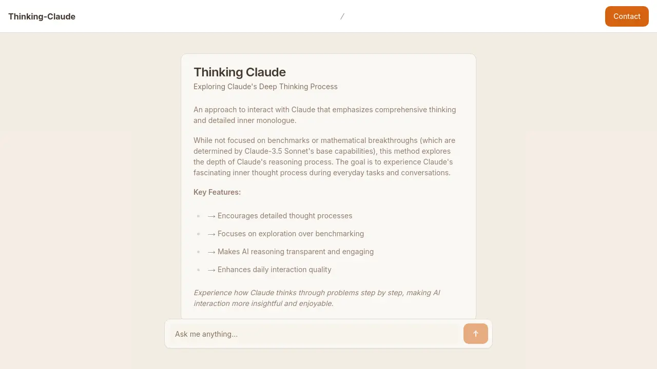 Thinking Claude - Exploring Claude's Deep Thinking Process