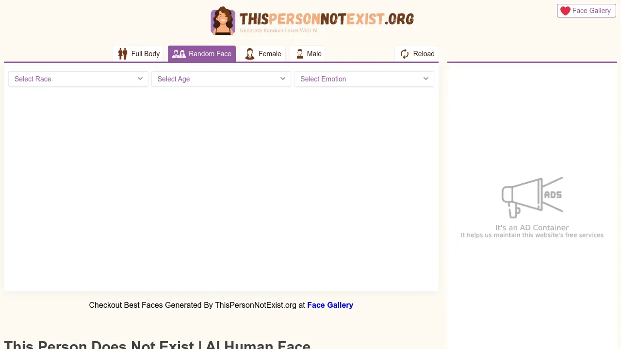 ThisPersonNotExist.org - AI-Generated Faces That Have Never Existed
