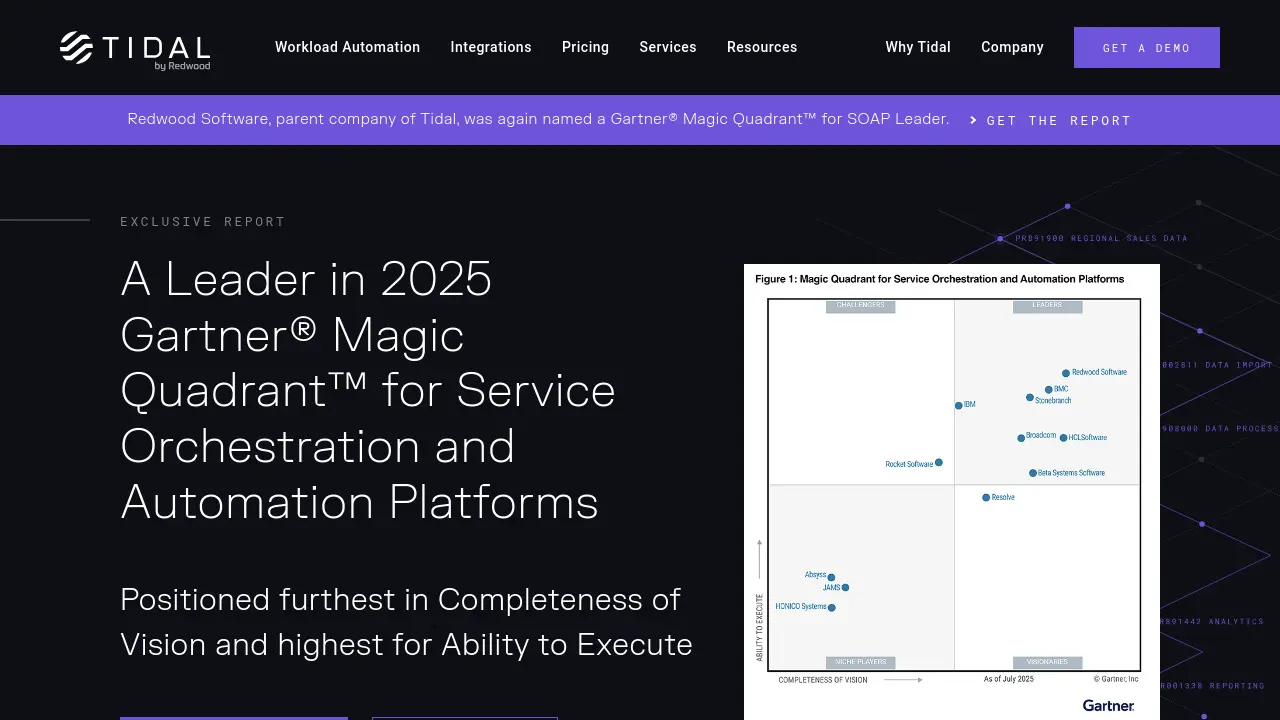 Tidal Automation - Orchestrate complex IT workloads with enterprise ...