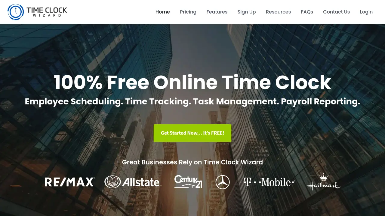 Time Clock Wizard - 100% Free Online Time Clock for Employee Scheduling ...