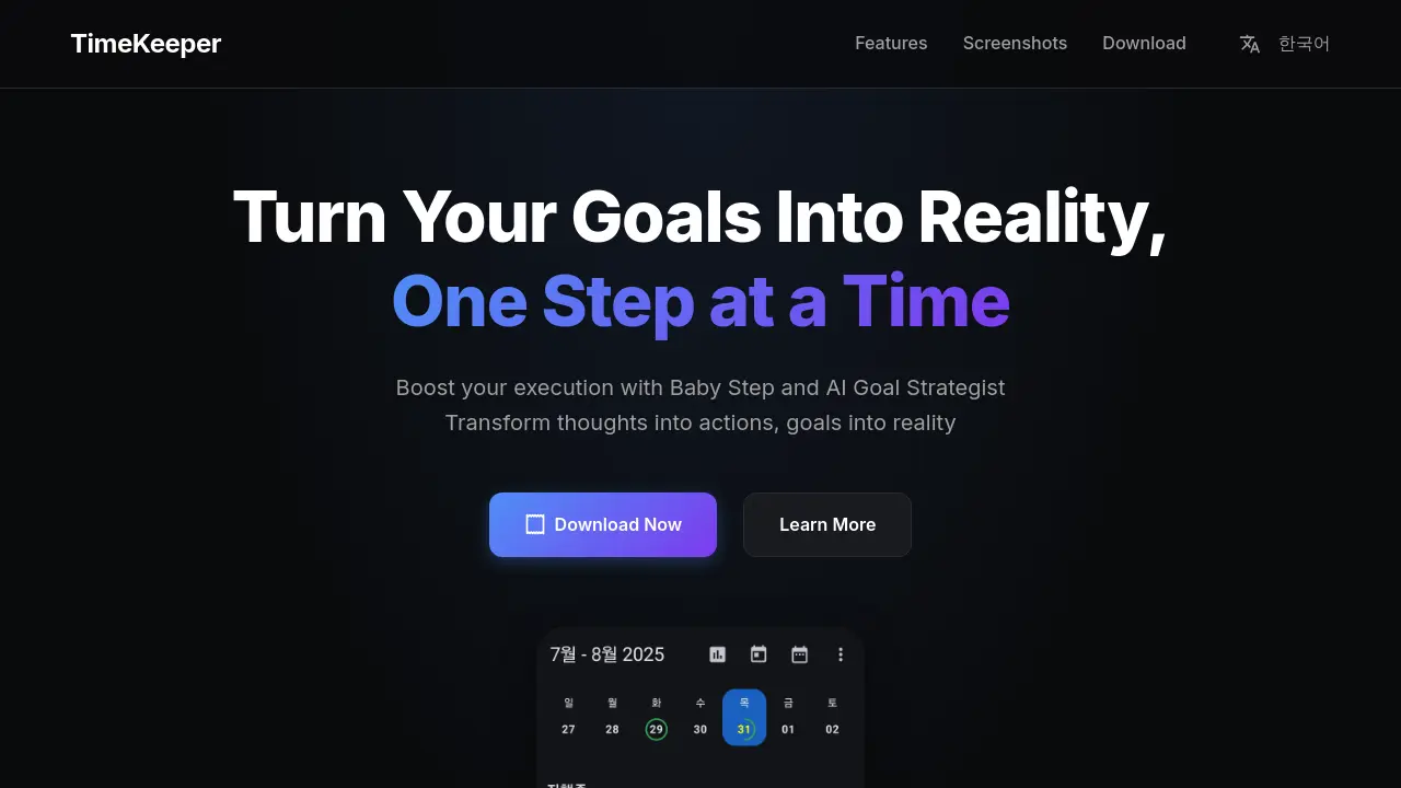 TimeKeeper - Transform thoughts into actions and goals into reality ...