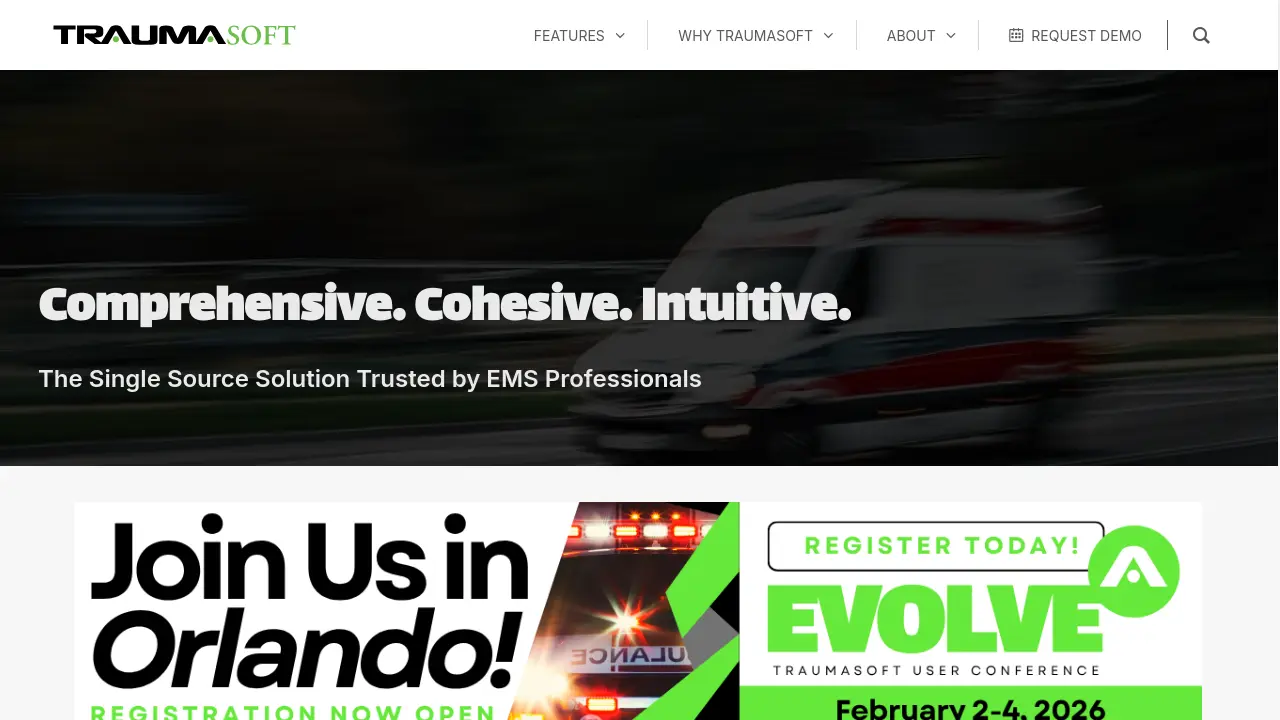 Traumasoft - Comprehensive, Cohesive, and Intuitive EMS Software Solution