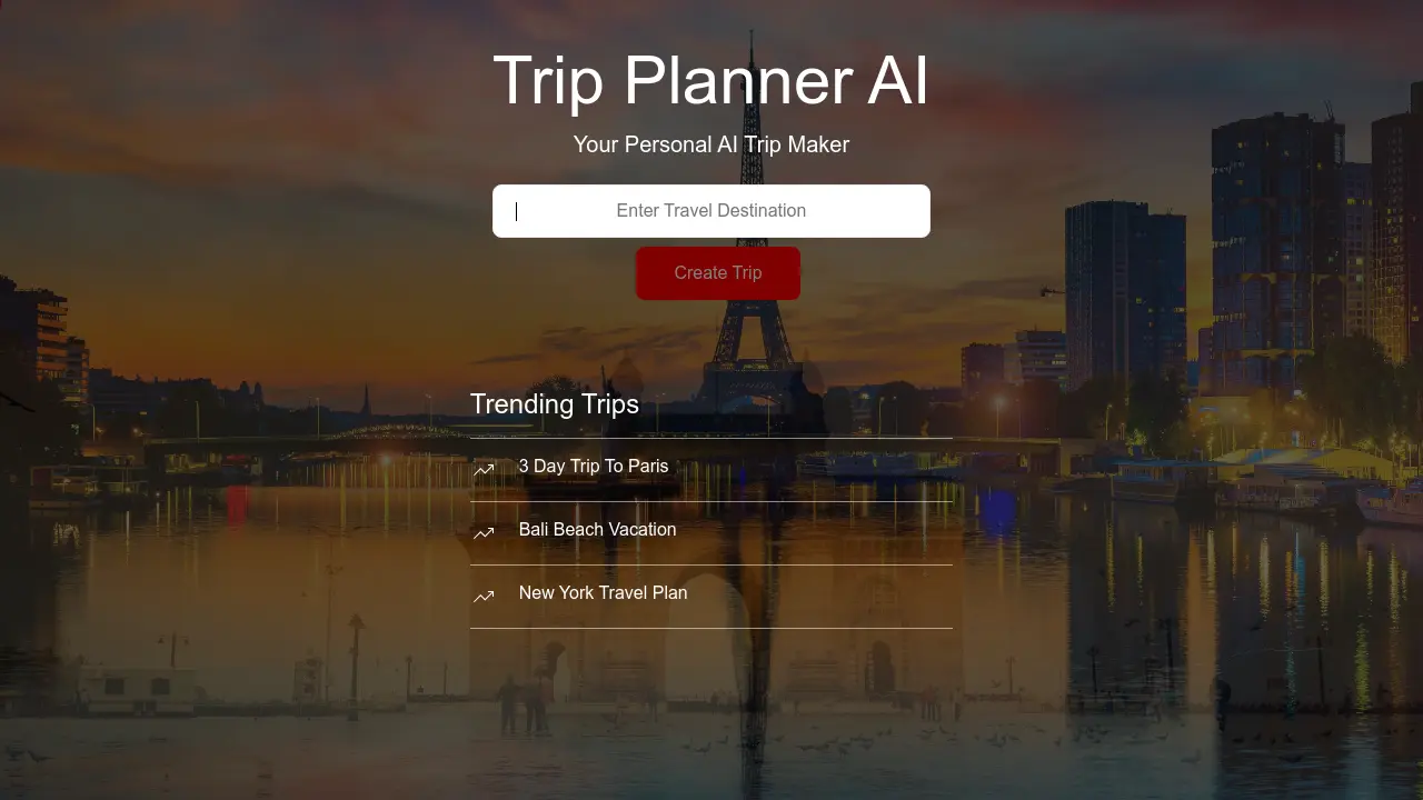 Trip Planner AI - Your Personal AI Trip Maker