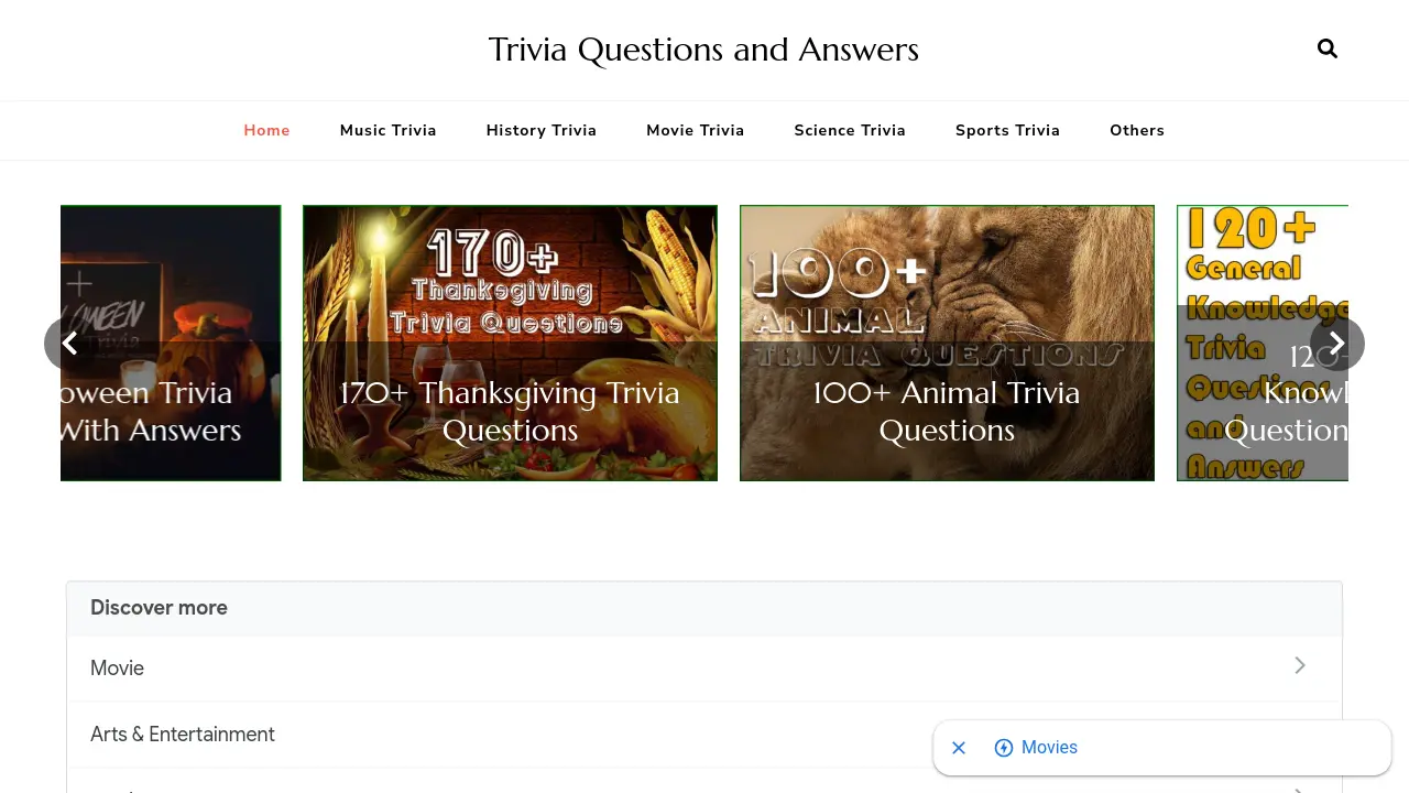 Trivia Questions and Answers - Comprehensive trivia questions and ...