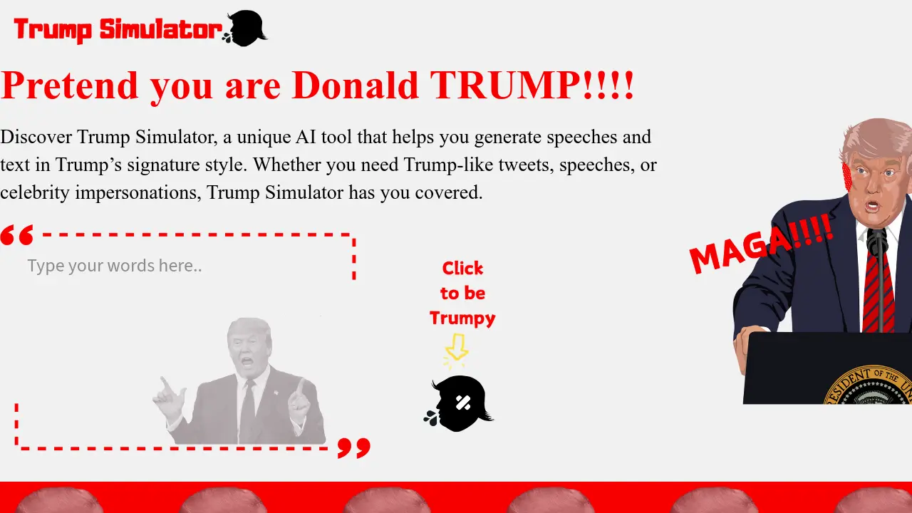Trump Simulator - Chat with an AI simulation of Donald Trump.