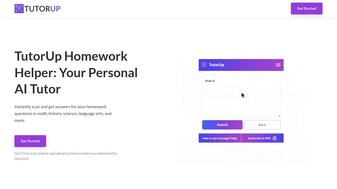 TutorUp Homework Helper - Your Personal AI Tutor