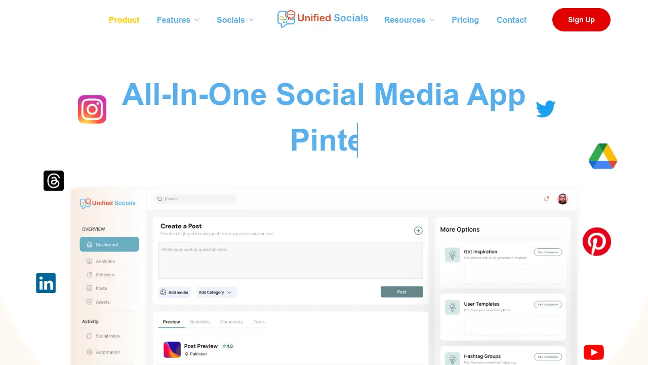 Unified Socials - All-in-one AI-powered social media management platform