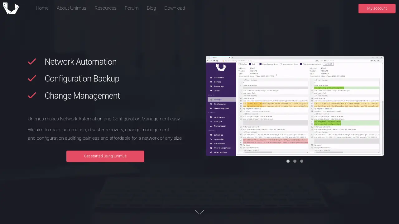 Unimus - Effortless Network Automation and Configuration Management