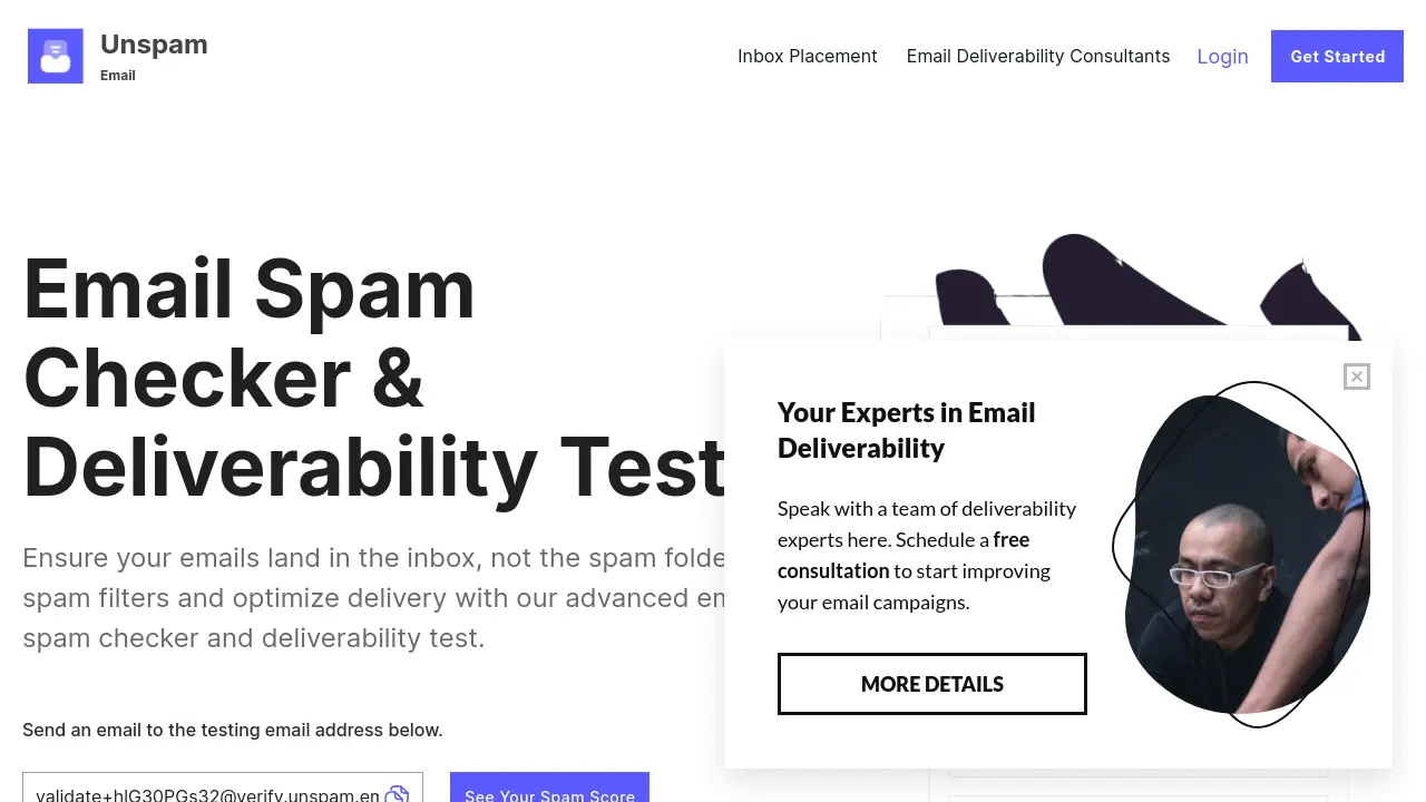 Unspam - Email Spam Checker & Deliverability Test