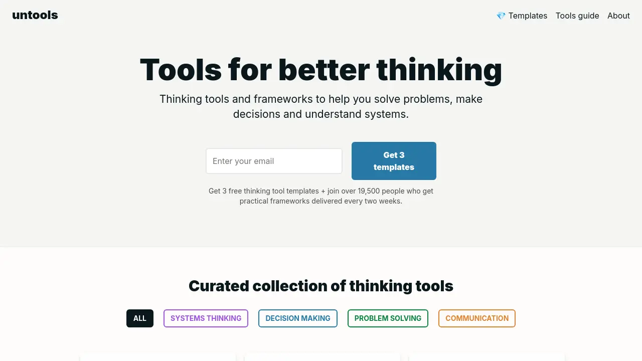 Untools - Tools for better thinking