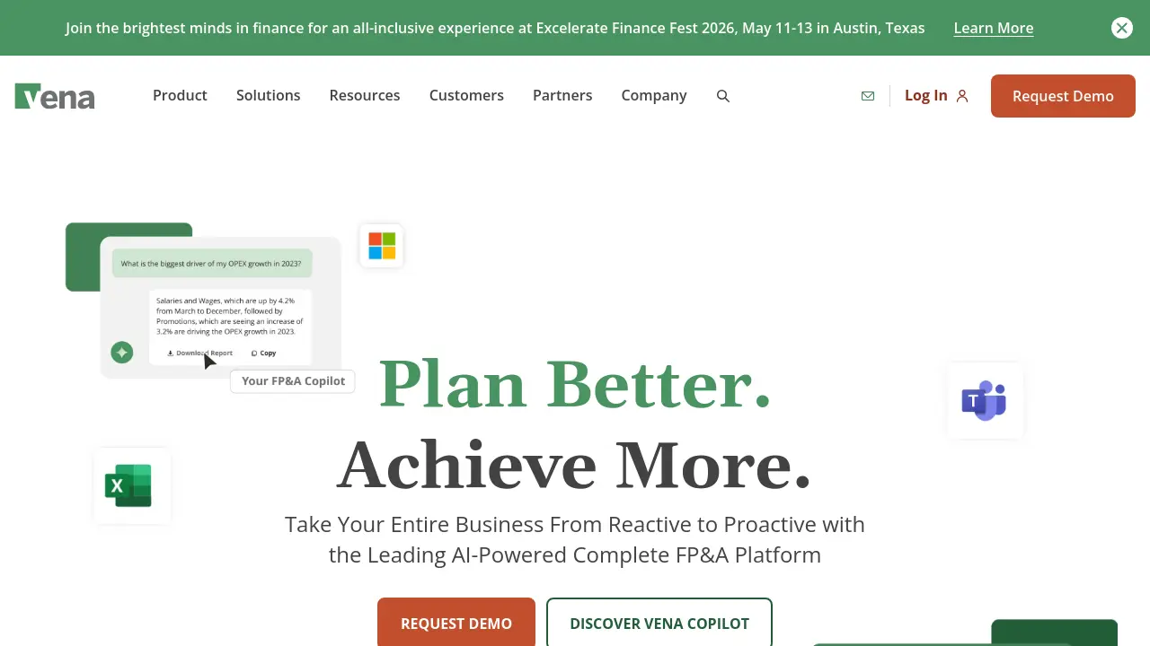Vena Solutions - The #1 AI-powered FP&A platform built to amplify your ...