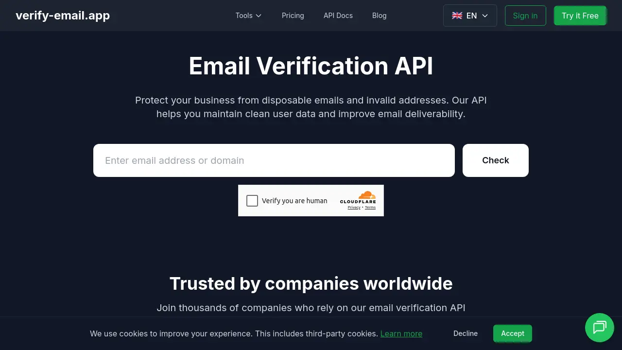 verify-email.app - Protect your business from disposable emails and ...