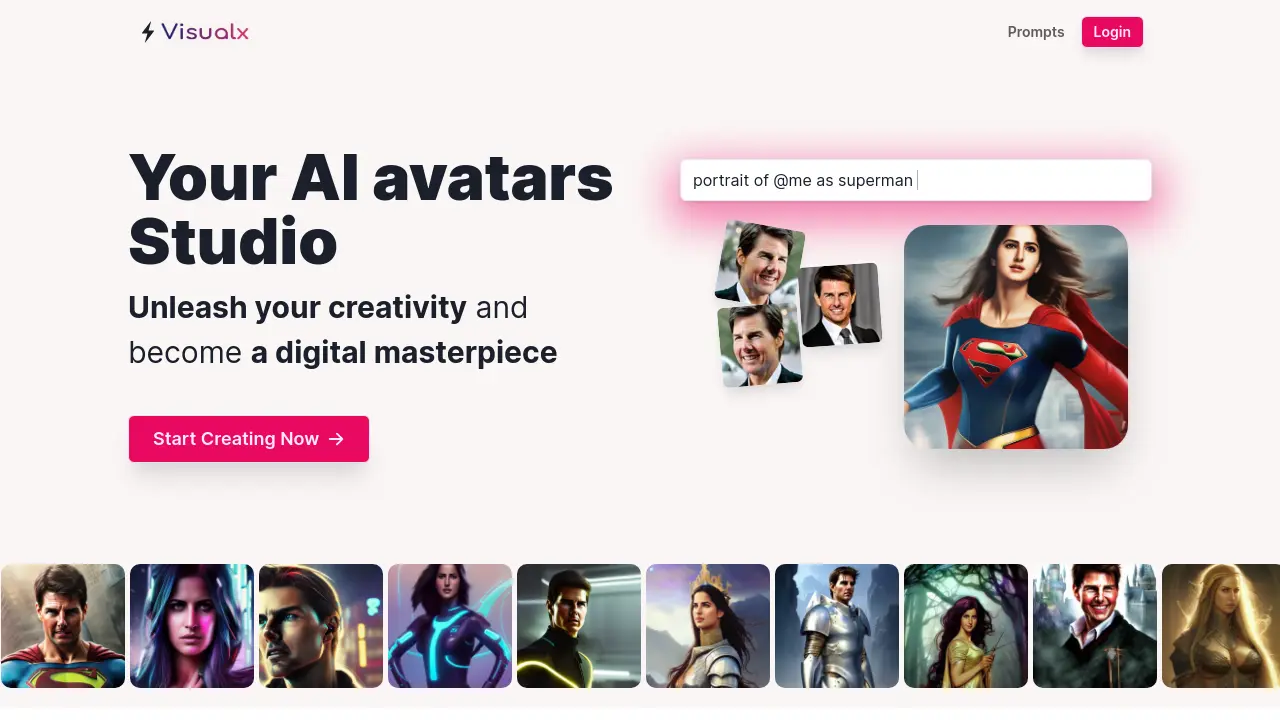 VisualX - Your AI avatars Studio - Unleash your creativity and become a ...