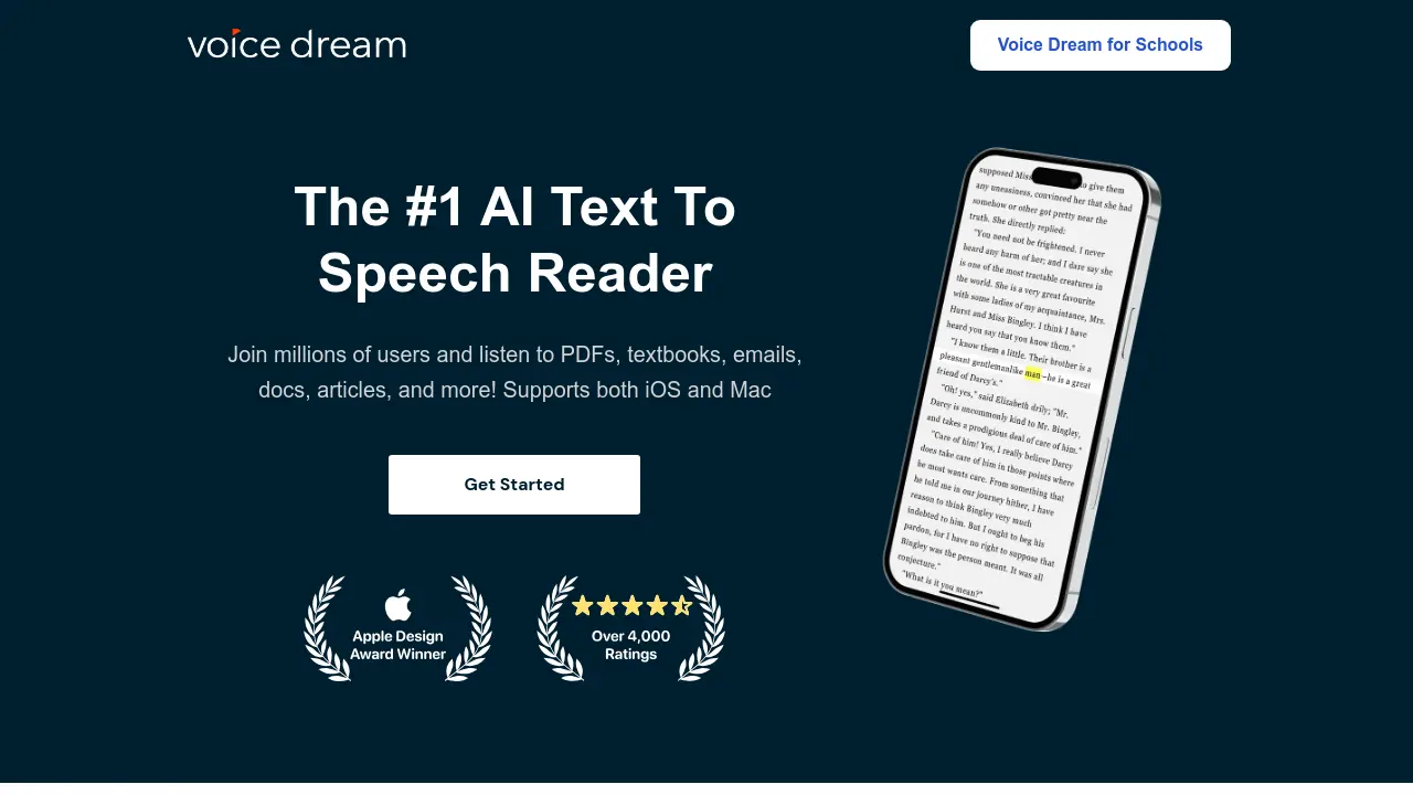 Voice Dream Reader - The #1 AI Text To Speech Reader for iOS and Mac