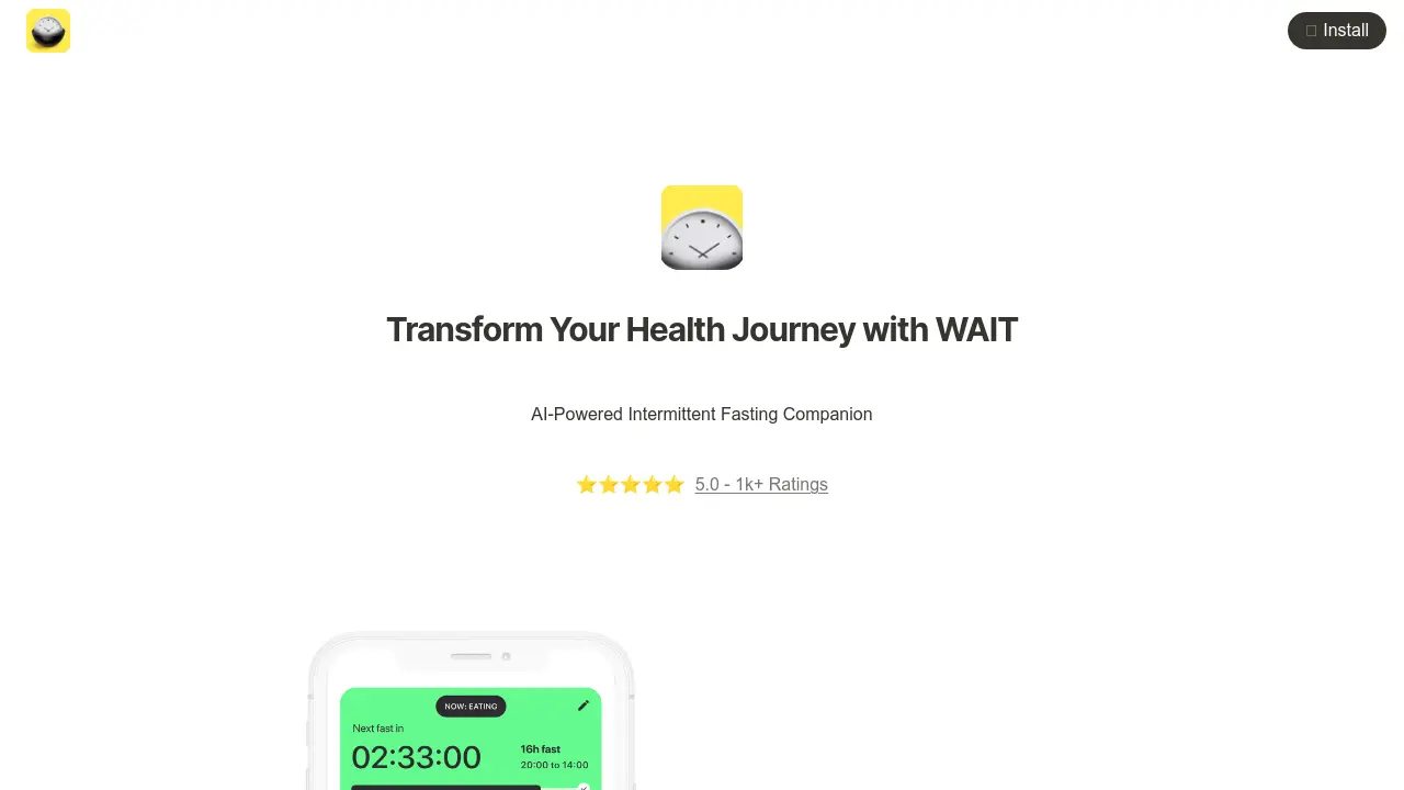 WAIT - Intermittent Fasting App - AI-Powered Intermittent Fasting Companion