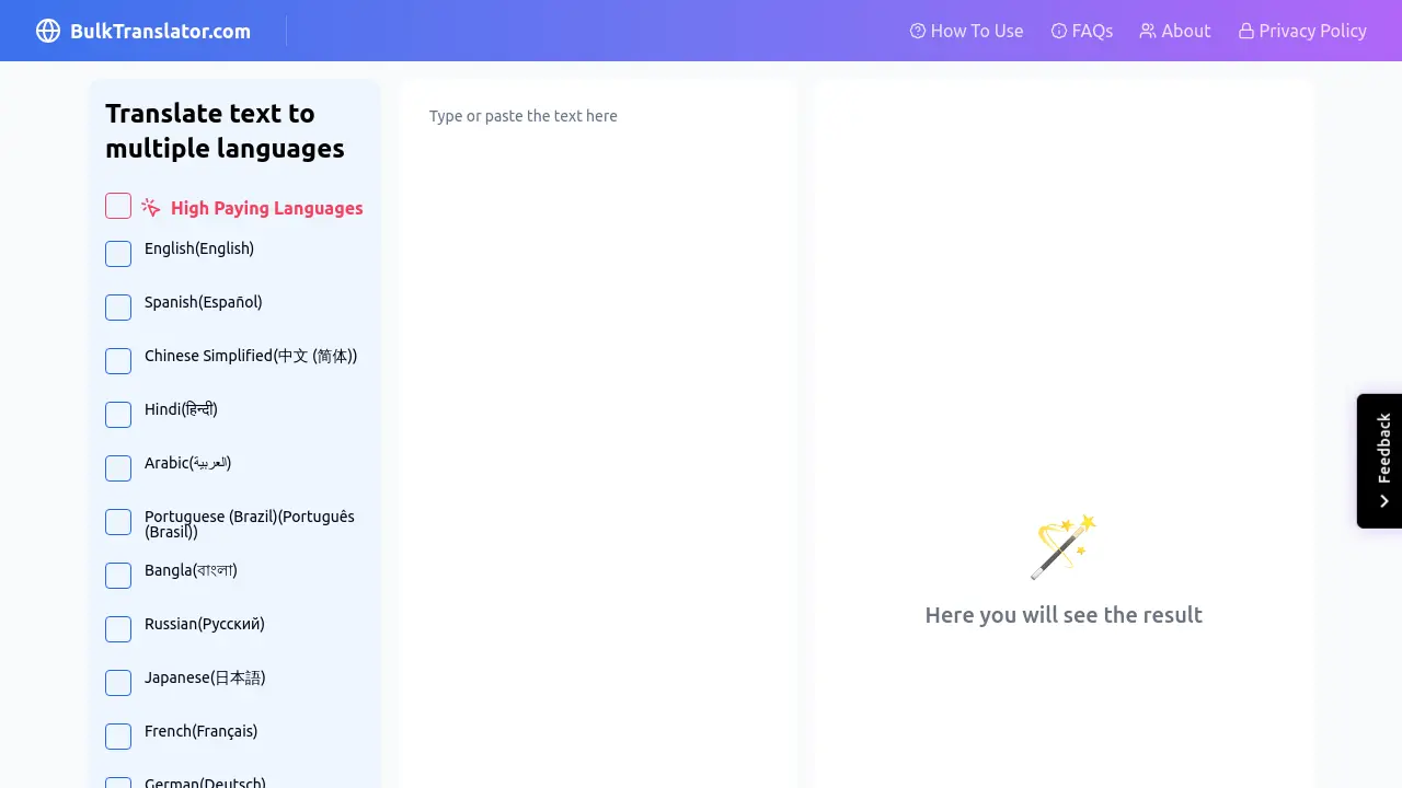 WebBulkTranslator - Translate text into multiple languages ...