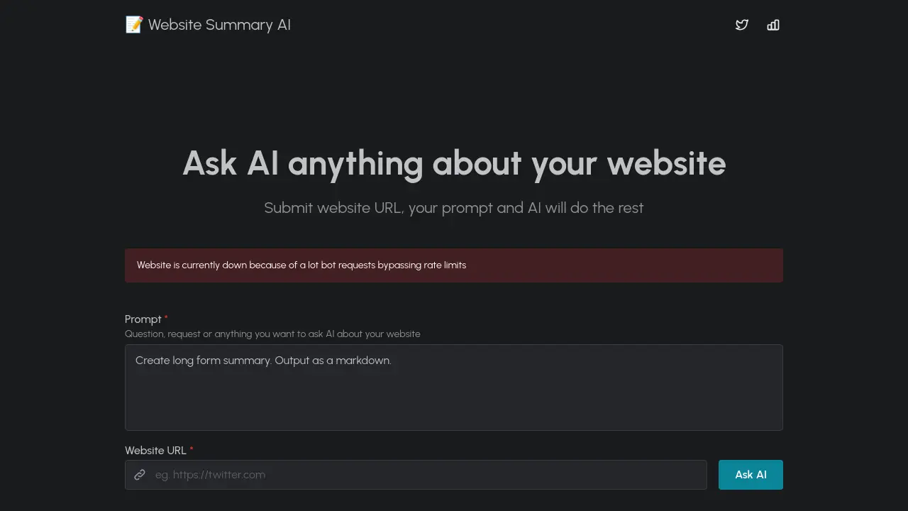Website Summary AI - Ask AI anything about your website