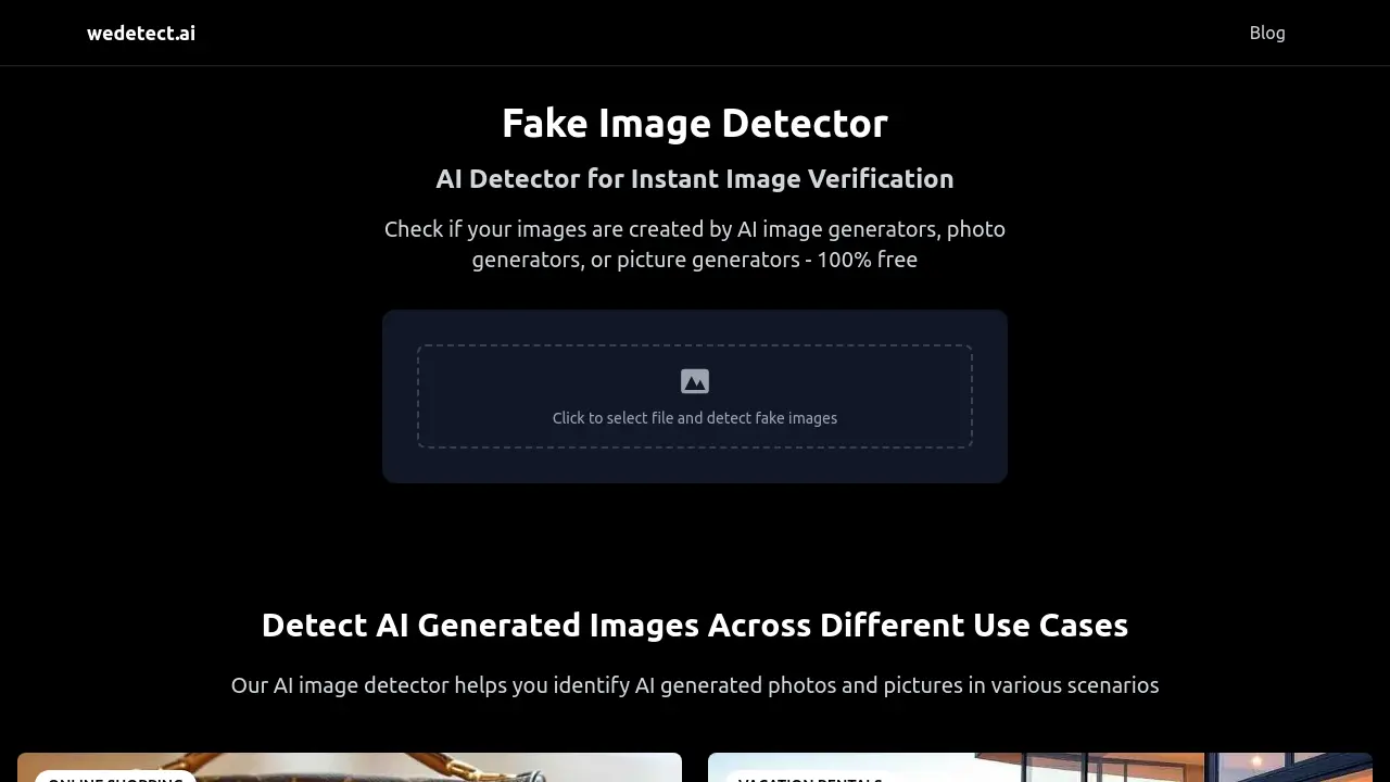 wedetect.ai - AI Detector for Instant Image Verification