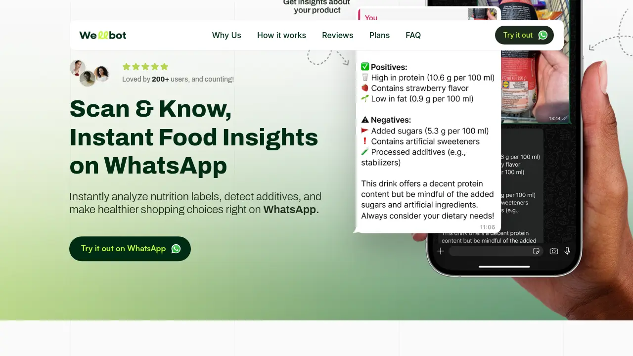 Wellbot - Scan & Know, Instant Food Insights on WhatsApp