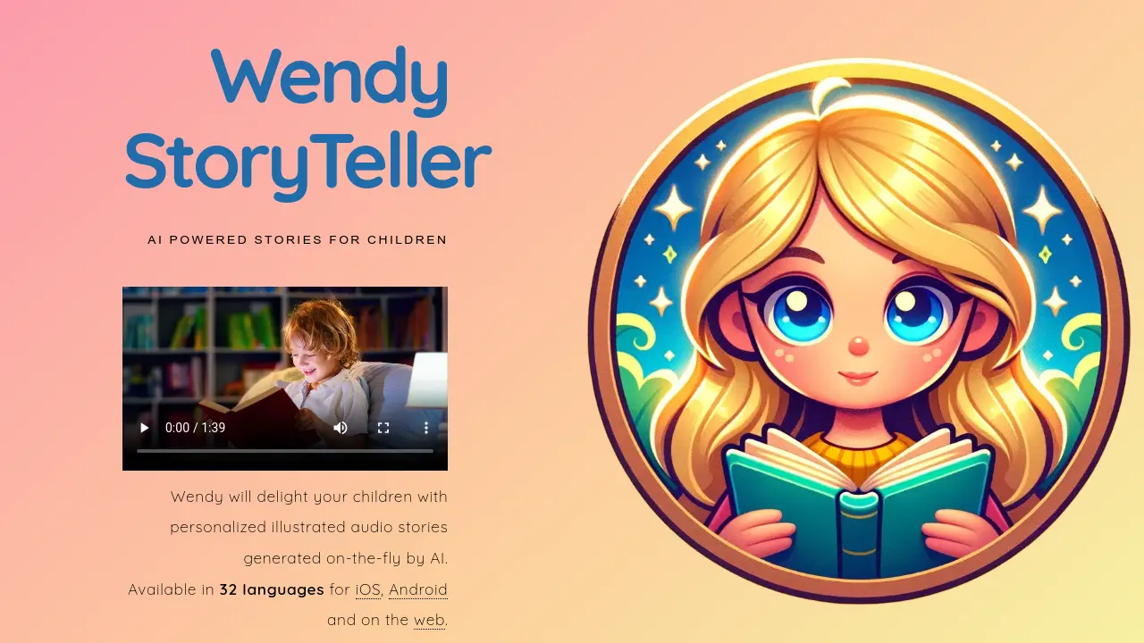 Wendy StoryTeller - AI-Powered Personalized Audio Stories for Children