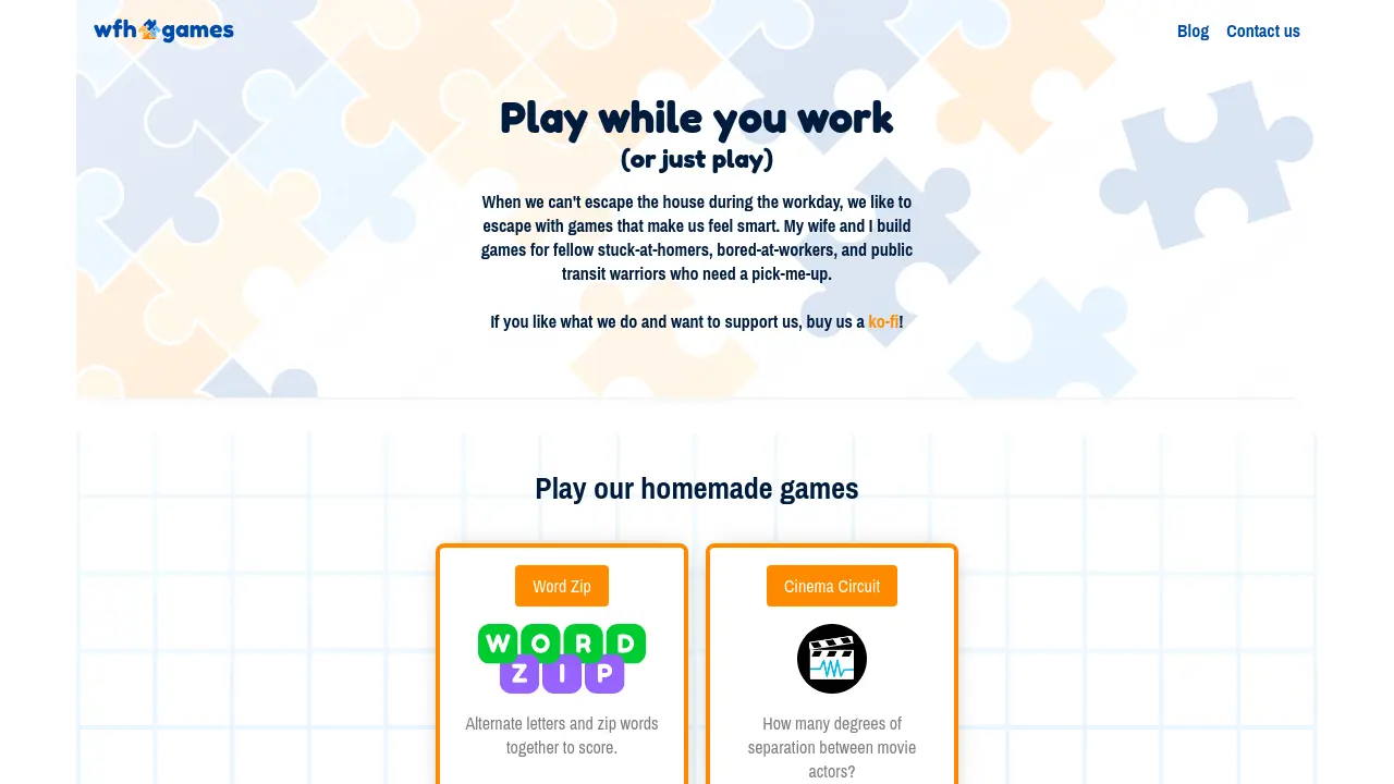 WFH Games - Play while you work (or just play)
