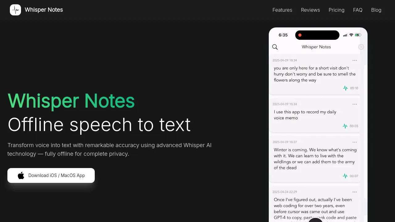 Whisper Notes - Transform voice into text with remarkable accuracy ...