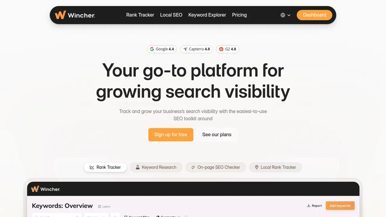Wincher - All-in-One AI-Powered SEO Toolkit for Search Visibility