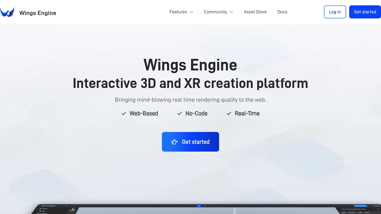 Wings Engine - Interactive 3D and XR Creation Platform for the Web